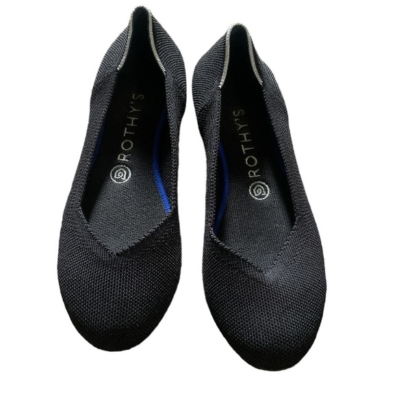 Rothy's | Shoes | Rothys The Flat Black Round Toe Ballet Flat Size 8 ...